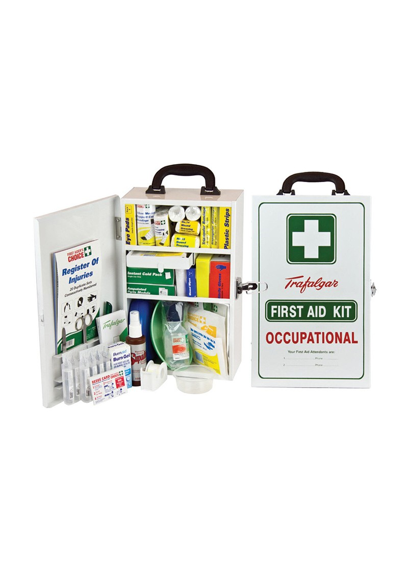 National WorkPlace First Aid Kit Wall Mount Metal Case