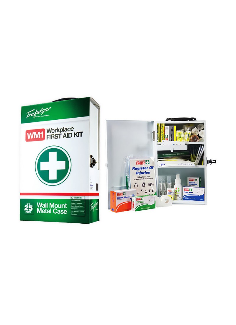 Wall Mount Workplace First Aid Kit (Metal Case)