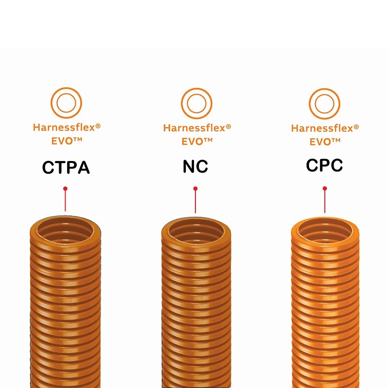 Harnessflex EVO Conduit - CTPA, Orange, Light Weight, PA6, NC25 - 50m